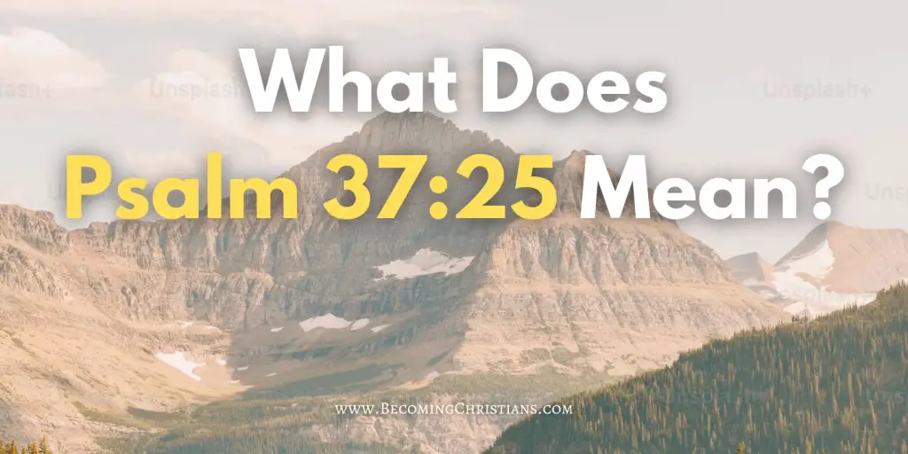 What Does Psalm 37:25 Mean? - Becoming Christians